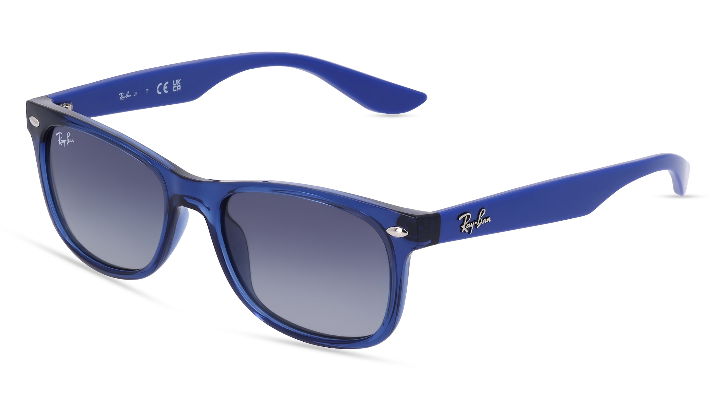 Ray-Ban Junior RJ 9052S NEW WAYFARER in Blau Transparent / Grau Blau ...